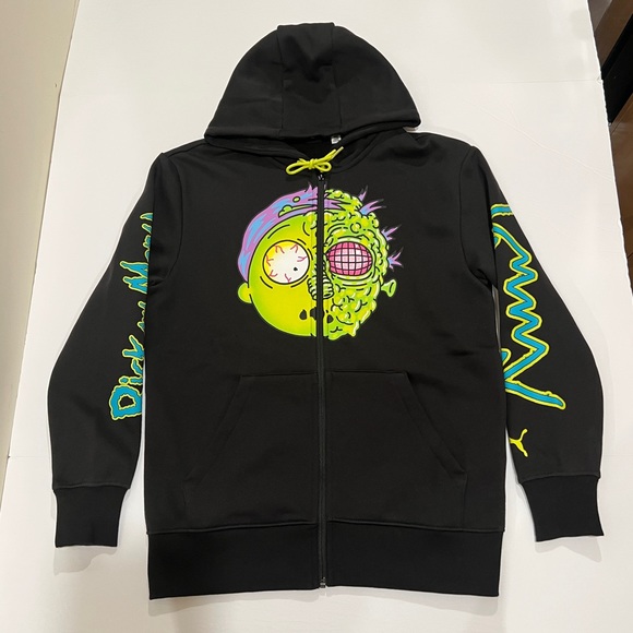 Puma | Shirts | Puma X Rick And Morty Hoodie 53798 0 Black | Poshmark